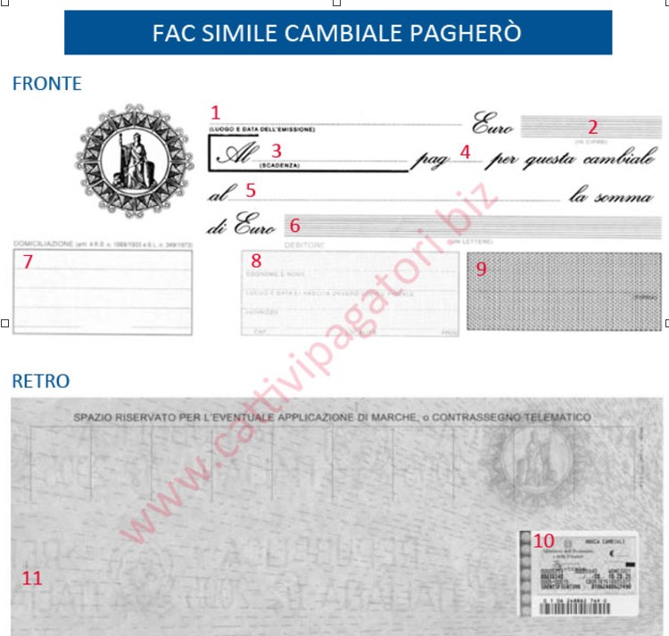 MODELLO atto di precetto su cambiale